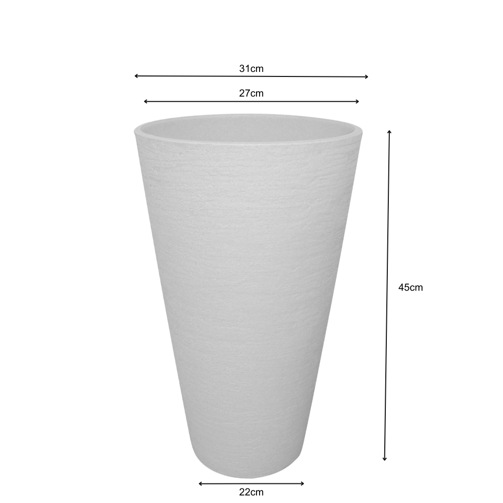 Maceta Rotomoldeado Marca JAPI Modelo Cónica Medidas; 31 cms. de boca x ...