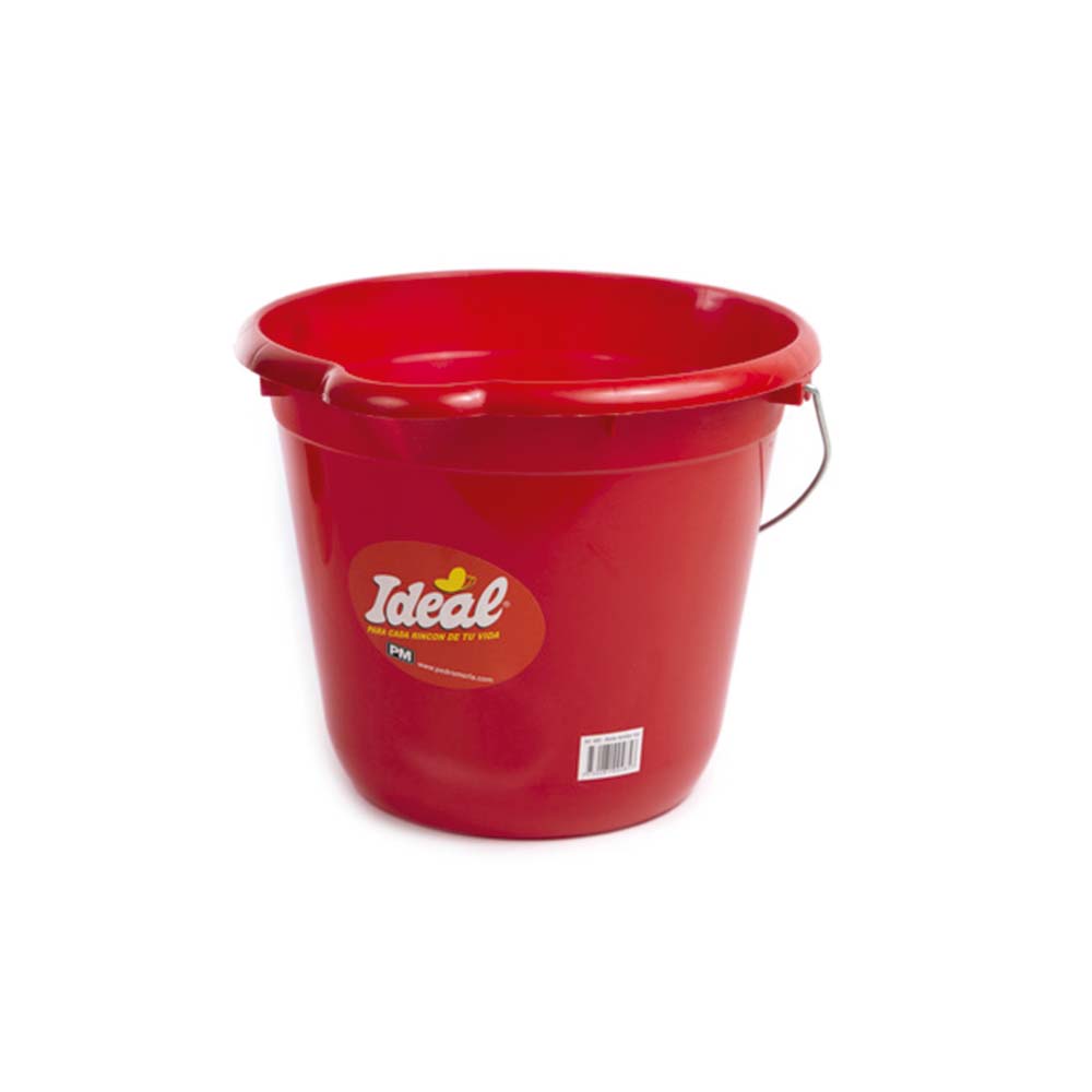 Balde Plástico IDEAL Color Rojo Cap. 12 lts. Asa de Metal con Pico ...